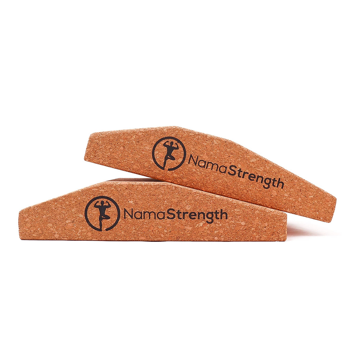 NamaStrength Yoga Wedge for Wrist, Wrist Support Yoga Cork Yoga Wedge Block, Non-Slip Yoga Wrist Support, Set of 2