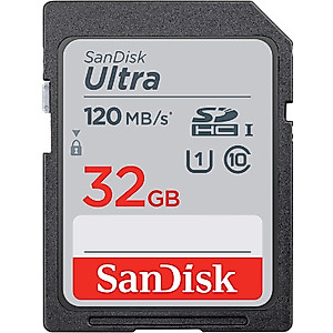 SanDisk 32 GB Class 10 SD HC Ultra Flash Memory Card - 5 Pack (SDSDUNR-032G-GN6IN) Bundle with Everything But Stromboli Microfiber Cleaning Cloth