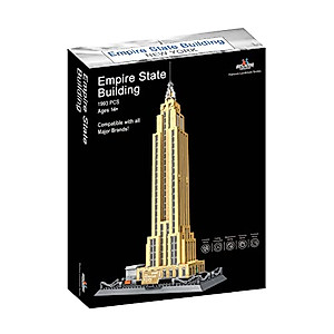 Apostrophe Games Empire State Building Block Set (1,993 Pieces) New York's Empire State Building Famous Landmark Series - Architecture Model for Kids and Adults