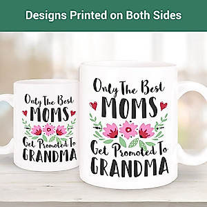Funexara New Grandma Gift -First Time Grandmother Mug-Promoted to Grandma Surprise Announcement-11oz Cup Baby Reveal-Present from Grandchildren on Birthday, Mothers Day, Christmas
