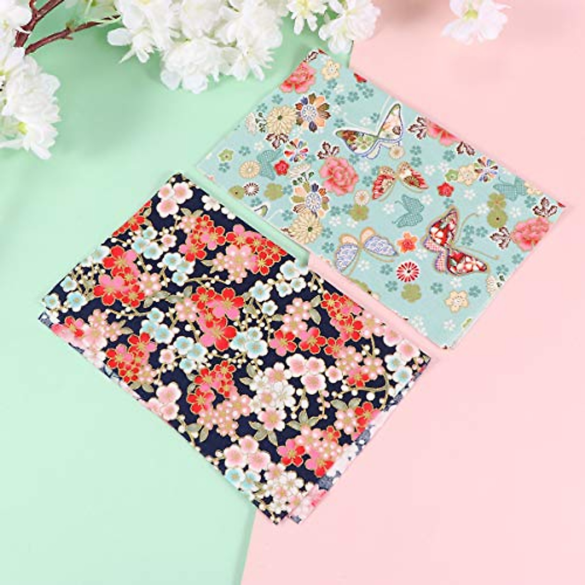 Fabric Scraps Fabric Scraps Quilting Fabric Bundle Cotton Fabric Squares Cotton Patchwork Floral Pattern Fabric Sheet for DIY Craft Sewing Scrapbooking Quilting Fabric Quilting Fabric