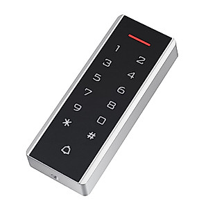 Door Access Control System, 125KHz Proximity ID Card Access Control Keypad Support 1000 Users ID Card Reader Digital Keypad + 5PCS Keychains for Entry Access Controller Gate Opener