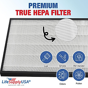 True HEPA Air Cleaner Filter Replacement Set Compatible with Winix Hr950 & Hr1000 Air Cleaners, Filter J by LifeSupplyUSA