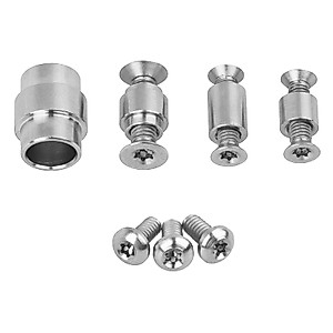 13-Piece Titanium Hardware Set for Spyderco Paramilitary PM2 C81, Includes Screws, Main Pivot, Lanyard Tube, Standoff Spacer and Blade Stop Pin, Silver Color