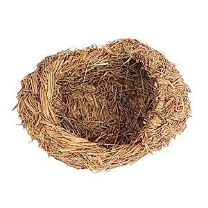 Mipcase Hay 2 Pcs Grass Animal Nest Rabbit Grass Nest Grass Woven Pet Nest Woven Guinea Bed Cat Straw