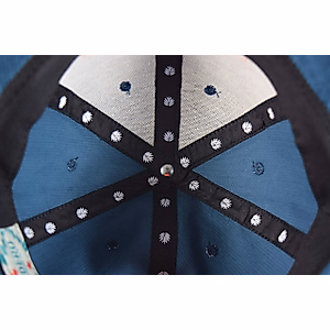 Sendero Provisions Co. Outdoor Adjustable Snapback Corduroy Rope Hat with Geo Screen Printed Patch (Ocean Blue)