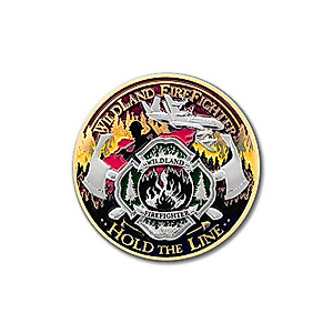 Armor Coin Wildland Firefighter Challenge Coins with Deluxe Display Tin Box Plus Bonus polishing Cloth - 2 Medallion Set