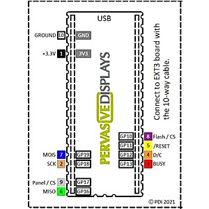 Pervasive Displays EPD Pico Kit (EPDK) with 2.66" EPD Color:B/W (Eink epaper Display)