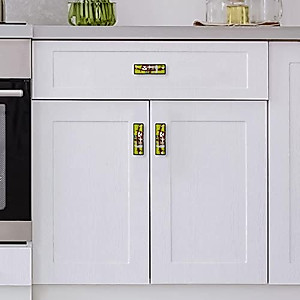 4 Pack Drawer Knob Pull Handle Sleepy Sloth with Hat Kitchen Cabinet Handles Black Dresser Pulls for Hardware Cupboard Furniture with Screw