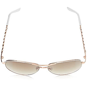 TAHARI womens Th649 Metal UV Protective Aviator Women s Sunglasses Wear Year Round Elegant Gifts for Women 60 mm, Rose Gold & White, 59 mm US