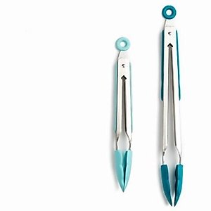 Core Kitchen Home Teal Locking Tong 2 Set