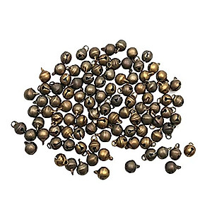 6mm Bronze Jingle Bell/Small Bell/Mini Bell DIY Bracelet Anklets Necklace Knitting/Jewelry Making,100pcs