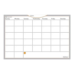 AT-A-GLANCE AW402028 WallMates Self-Adhesive Dry Erase Monthly Planning Surface, 18 x 12