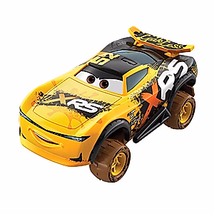 Disney Cars Toys XRS Mud Racing Vehicle Assortment 1:55 scale Die-Casts, Real Suspensions, Off-Road, Dirt-splashed Design, All-terrain Wheels, Ages 3 and up