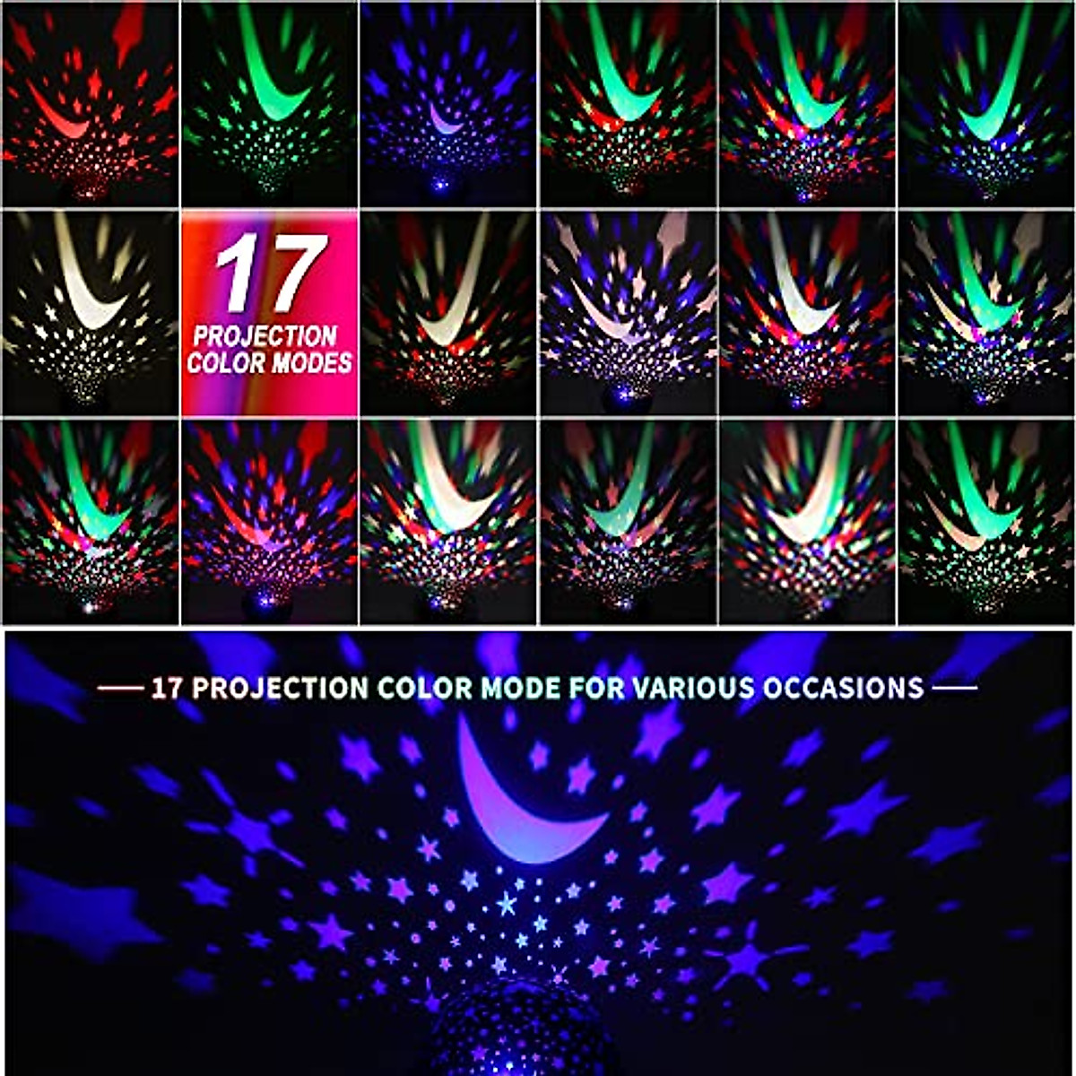 SCOPOW Star Projector Night Light for Kids Rotating Night Light on Ceiling Glow in The Dark for Bedroom Decor Starry Sky LED Lamp with Timer, Birthday Gifts Toys for Baby Toddler Girls Boys