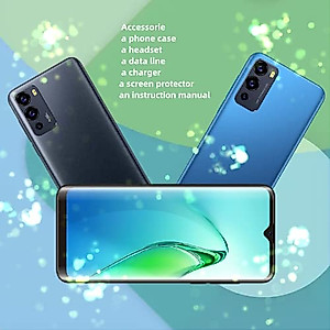 zsddzzy 6.52in Screen，HOT 12i Android Smartphone ，Dual SIM Card，1GB RAM ，8GB ROM，Only Supports Dual SIM Card Frequency Band of 3GWCDMA ：850/2100MHZ，Unlocked Cell Phone（Blue）