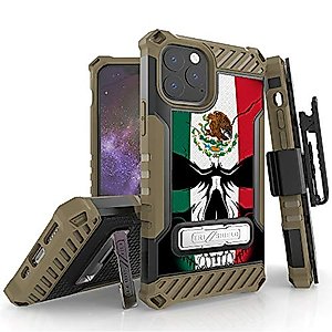 BEYOND CELL Tri-Shield Phone Case Compatible with iPhone 11 Pro (2019) 5.8” only, Military Grade Drop Tested, Shockpoof High Impact Rugged Armor Cover with Metak Kickstand, Belt Clip Holster