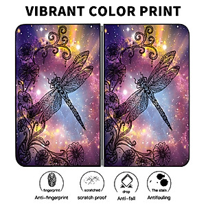 Case for Microsoft Surface Duo Case,Surface Duo Leather Case 2020, AIRWEE Ultra Slim Hard PC Back Case Protective Fold Cover for Microsoft Surface Duo,Dragonfly Starry Sky