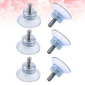 DOITOOL Suction Cup Hooks Mini Suction Cups 6pcs Suction Cup PVC Suction Cup Sucker Pads Furniture Suction Cup with Screws for Home Table (6x13) Window Suction Cups Shower Suction Hooks
