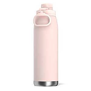 Hydrapeak 40 oz Insulated Water Bottle with Chug Lid - Leak Proof and Spill Proof Double Walled Vacuum Insulated Stainless Steel Water Bottles, Cold for 24 Hours | Hot for 12 Hours (Seashell)