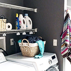 Reusable Plastic Wire Shelf Label Holder, for Pantry Retail Shopping Mall Store, Supermarket UPC Price Card & Ticket Display, Strong & Easy Clip Design Tight Snap Lock Closure. 1-1/4" H X 3" W (100)