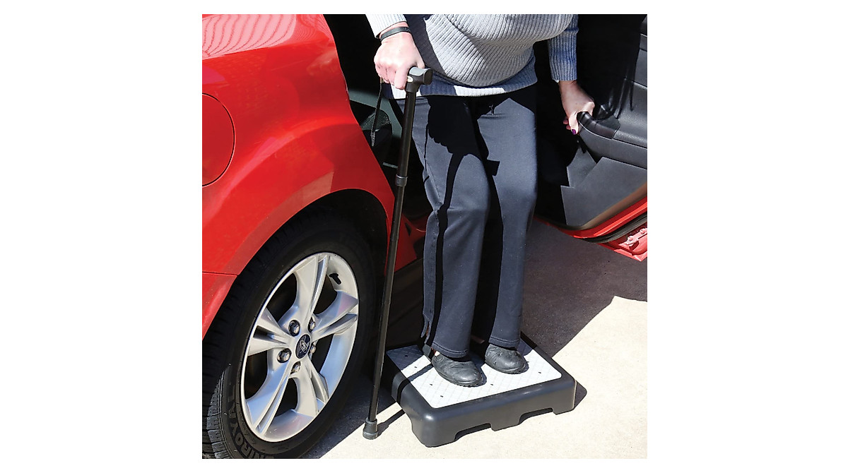 SUPPORT PLUS 3.5" Half Step Stool | Non-Slip Safety for Seniors