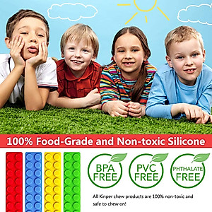 Chew Necklace, SLGOL 6 Pack Mace Chew Necklace for Sensory Kids, BPA Free, Food- Grade Silicone Oral Motor Aids chewelry Chewy Necklace Sensory for Autism, ADHD, Anxiety, or Other Special Needs