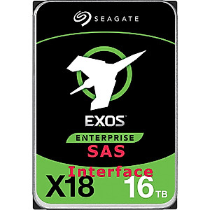 Seagate Exos X18 ST16000NM004J 16 TB Hard Drive - 3.5" Internal - SAS (12Gb/s SAS) (Renewed)