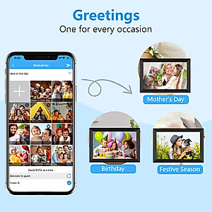 FRAMEO Digital Photo Frame 10.1 inch WiFi Smart Frame HD IPS Touch Screen, 16GB Storage, Auto-Rotate, Wall-Mountable, Easy Setup to Share Photos & Videos via Free App from Anywhere