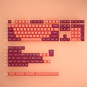 ONECAP Orange 166 Keys OSA PBT Double Shot Keycap for Cherry MX Switch keycaps for Wired USB Mechanical Gaming Keyboard