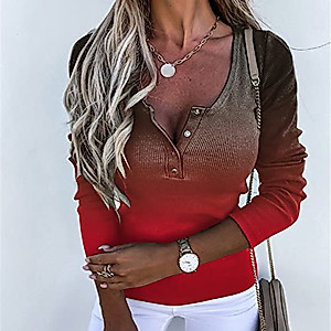 Plaid Long Sleeve Flannel Shirts for Women Loose Fit Boyfriend Button Down Shirt Casual Flannel Blouse Tops Tops for Women 2023 Casual Red