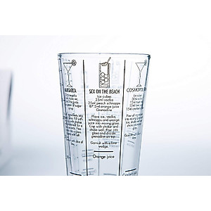 BAR DUDES 14 oz Boston Shaker Cocktail Shaker With Recipes Right On Mixing Glass - Stainless Steel Drink Shaker and Mixing Glass