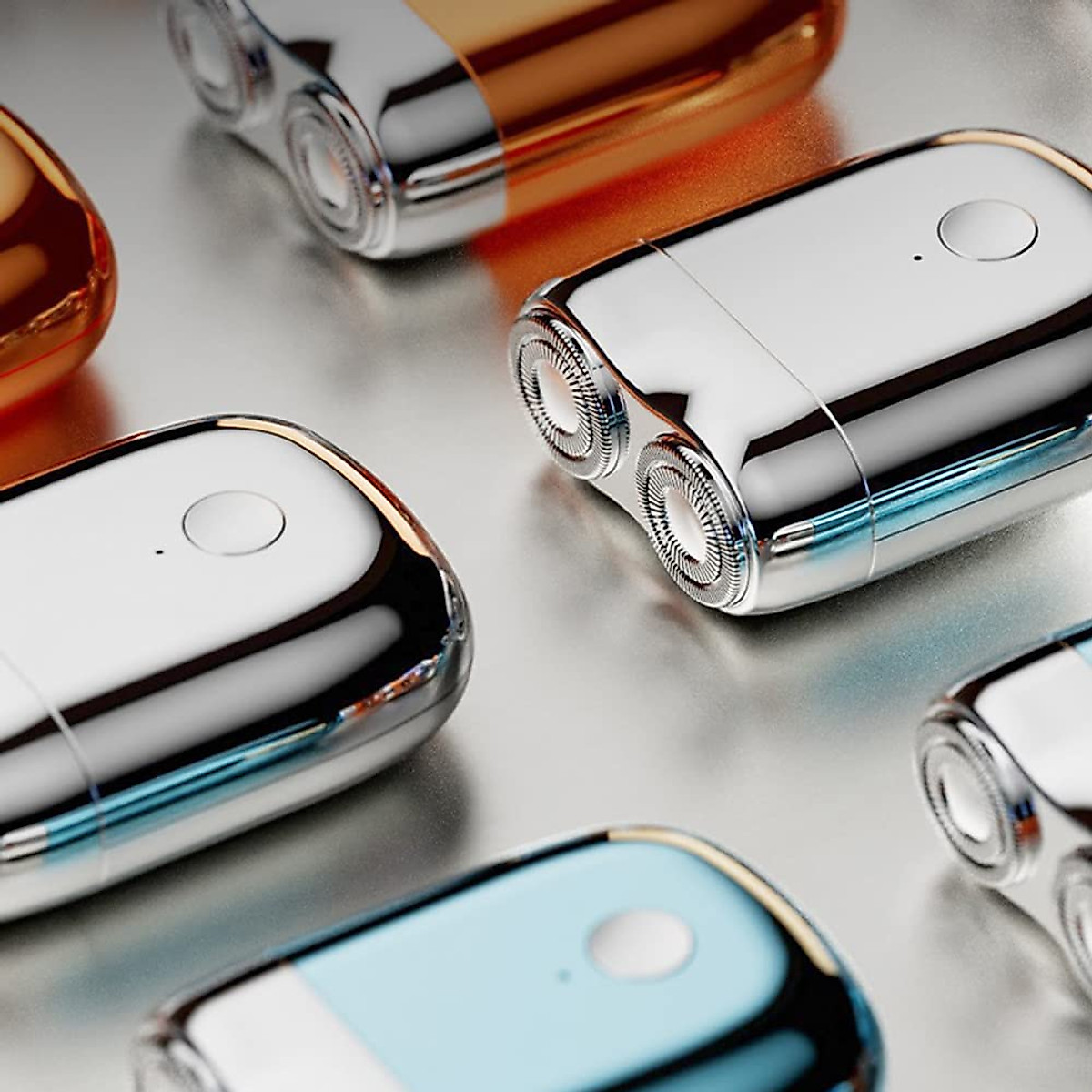 Waterproof Portable USB Men's Shaver - VALINK Double Head 3D Floating Rotary USB rechargeable Cordless Electric Razors Wet and Dry Use