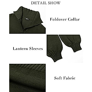 BTFBM Women Casual V Neck Knit Mini Fall Sweater Dresses Long Sleeve Loose Fit Solid Color Ribbed Pullover Jumper Sweaters(Solid Army Green, Large)