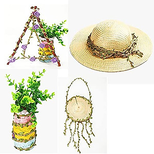 33 feet Natural Twine Green Leaf Jute 3ply 2MM Rope Hemp Burlap Ribbon String Heavy Duty Hanging Gardening Decoration or for Arts and Crafts