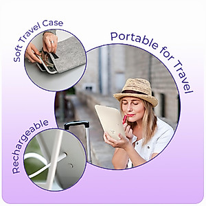 stylPro Stylideas Glow and Go Travel Mirror - Makeup Mirror with Lights Perfect for Hair Styling - USB Rechargeable - with Protective Sleeve - 1 pc.