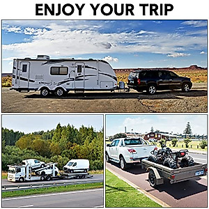 4 Pack Trailer Hitch Lock with Keys Dia 1/4 Inch 3/4 Inch Span Trailer Tongue Coupler Locks Trailer Hitch Lock for Tow Boat RV Truck Car Coupler (Black)