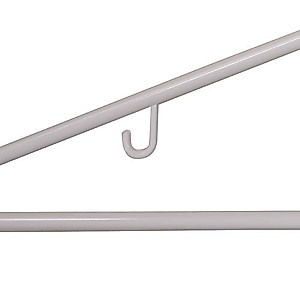 NAHANCO TBWHU, Plastic Tubular Hangers, Made in USA, White (Pack of 24)