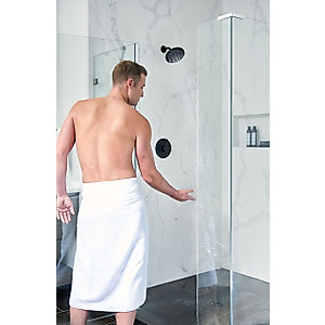 Moen Align Matte Black Posi-Temp Pressure Balancing Modern Shower Trim Kit without Showerhead, Valve Required, T2192NHBL