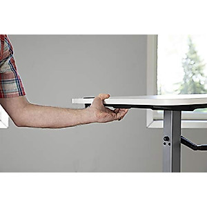Safco Products 1964WH Focal Brio Adjustable-Height Standing Desk, White