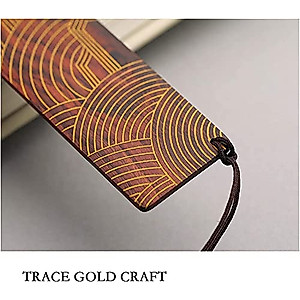 YHDCL Bookmarks Reading Page Markers Tassel, Wood Bookmark Inlaid Copper Bookmarks Handmade Natural Bookmarks with Tassel - Creative Gift for to Send Elders Antique Bookmark Set Page Markers