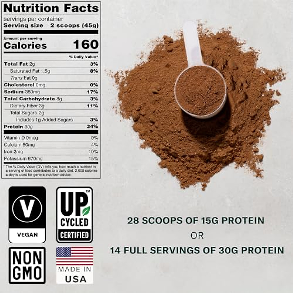 FYTA Elite Vegan Protein Powder - 1st Plant Based Protein with Better Taste & Texture Than Whey Protein, Dairy Free, Sustainable, Non-GMO Protein for Women and Men (Creamy Chocolate) - 30g