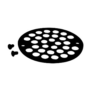 Westbrass A3192-62 4" OD Brass Shower Strainer Grid Drain Cover, Matte Black