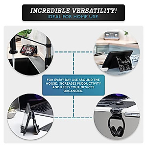 Airplane Travel Essentials for Flying Flex Flap Cell Phone Holder & Flexible Tablet Stand for Desk, Bed, Treadmill, Home & In-Flight Airplane Travel Accessories - Travel Must Haves Cool Gadgets (Pro)