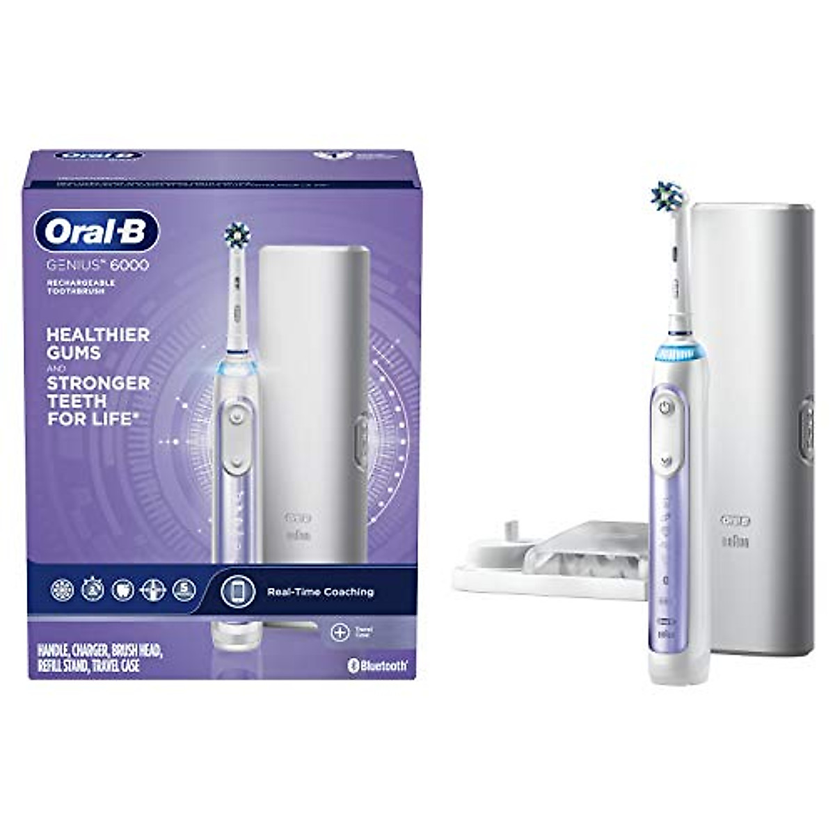 Oral-B Genius 6000 Electric Toothbrush, Orchid Purple