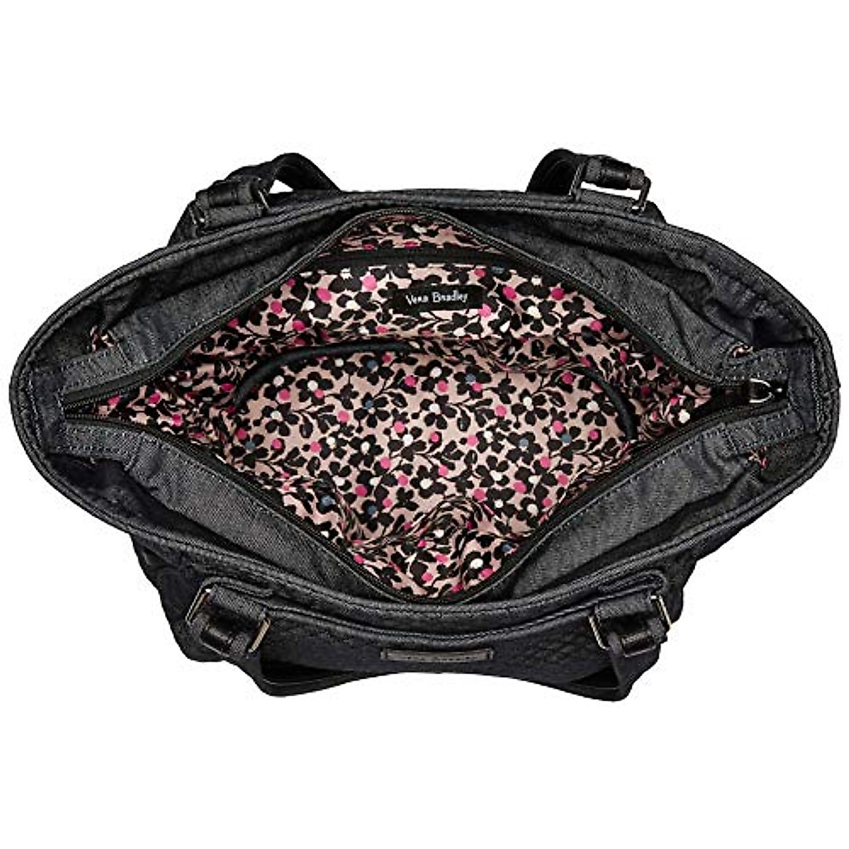 Vera Bradley Women's Denim Glenna Satchel Purse, Denim Navy, One Size