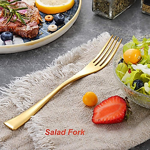 Lemeya 26 Pieces Silverware Set includes 20 Pieces Stainless Steel Flatware Set and 6 Pieces Steak Knives Set，Mirror Polished, Dishwasher Safe