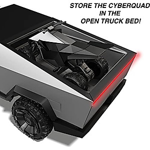 Hot Wheels 1:10 Tesla Cybertruck Radio-Controlled Truck & Electric Cyberquad, Custom Controller, Speeds to 12 MPH, Working Headlights & Taillights, For Kids & Collectors [Amazon Exclusive]