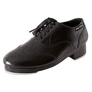 Miller & Ben Tap Shoes, Jazz-Tap Master, All Black Professional Tap Shoes (38.5 EU)