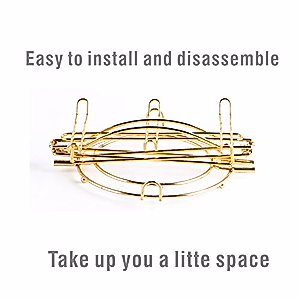 YOLIFE Tea Cups Display Stand, Disassemble Gold Coffee Cups Rack, Hold Up 6 Teacups (200ML), 6 Saucers, 6 Spoon